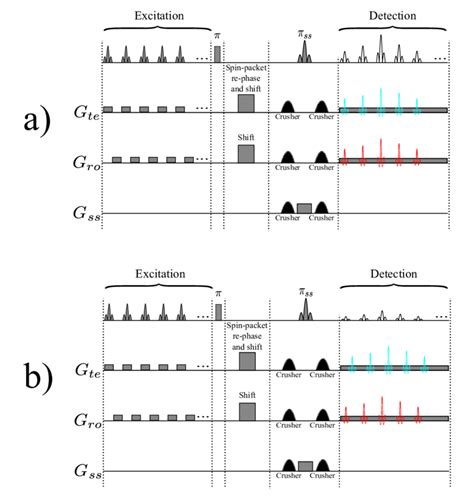 13 a a time encoding sequence in which the echo times are properly
