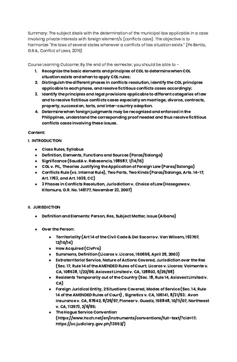 Col Syllabus 2023 2024 Summary The Subject Deals With The