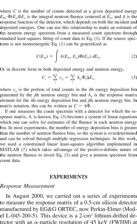 Total Efficiency In The Silicon Detector As A Function Of Neutron
