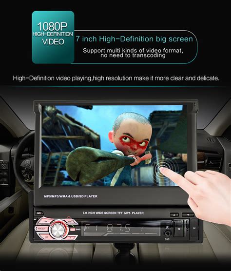 Car Mp5 Video Player Retractable 7 Inch Android High Quality Car Mp5