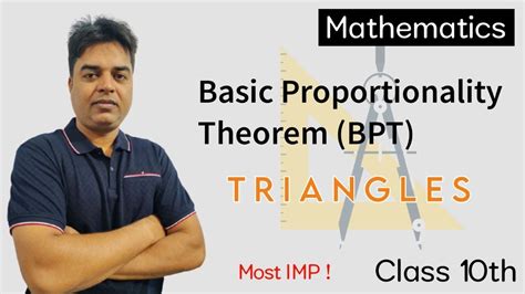 Basic Proportionality Theorem Bpt Thales Theorem Cbse Class10
