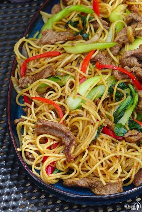 Beef Chow Mein With Sha Cha Sauce Red House Spice