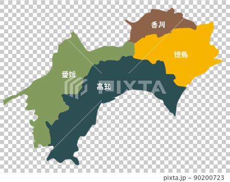 시코쿠 지방 스톡일러스트 90200723 PIXTA