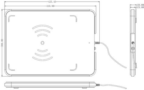 Desktop UHF RFID Reader Writer USB Interface With Antenna RF Power DBM