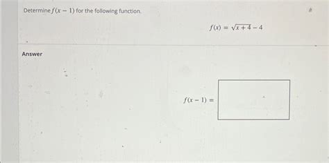 Solved Determine F X For The Following Chegg Com