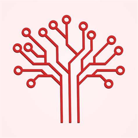 Premium Vector Circuit Board Pattern In The Shape Of The Tree