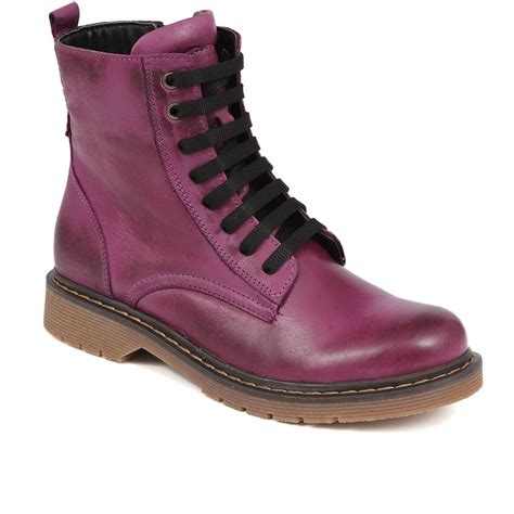 Leather Lace Up Boots Belynr40001 326 190