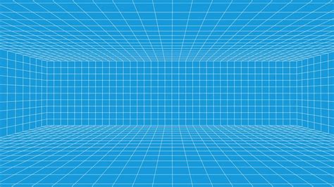 3d 와이어 프레임 전망 레이저 그리드 전망에서 인테리어 디자인을위한 템플릿 프리미엄 벡터