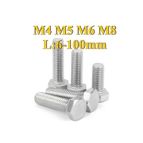 [quick Shipment] 304 Stainless Steel Reverse Thread External Hexagon Bolt Left Hand Reverse