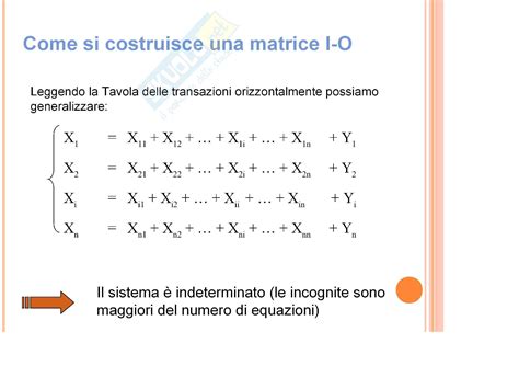 Statistica Matrice Input Output Appunti