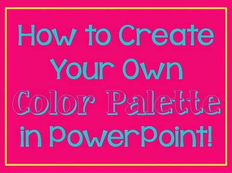 How To Create Your Own Color Palette In PowerPoint Apple Slices Color Palette Powerpoint