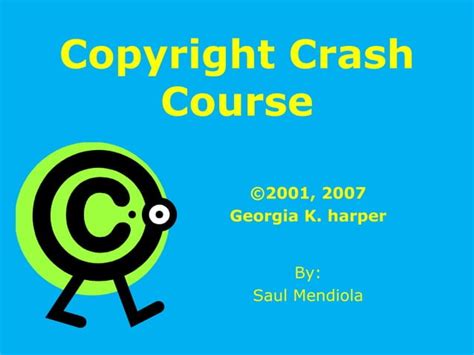 Copyright Crash Course Revision Ppt