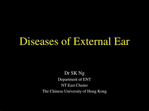 Ppt Diseases Of External Ear Powerpoint Presentation Free Download