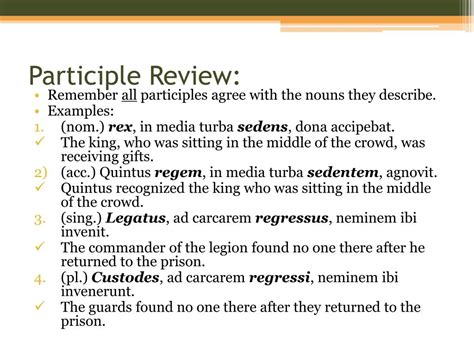 Ppt Participle Review Powerpoint Presentation Free Download Id2242044