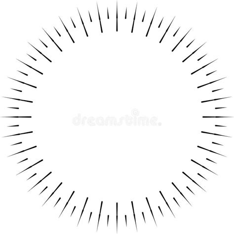 Vintage Sunburst Set Bursting Rays Sunrise Firework Starburst Blast