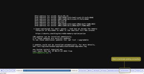 Terminating Connection — Fudo Enterprise 53 System Documentation