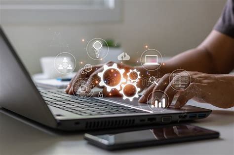 Automation Software Technology Process System Business Concept Businessman Using A Computer