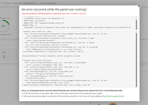Please Fix The Issue Aapanel Free Hosting Control Panel One Click Lamplemp
