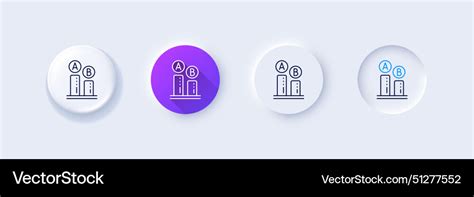 Ab Testing Line Icon Ui Test Chart Sign Royalty Free Vector
