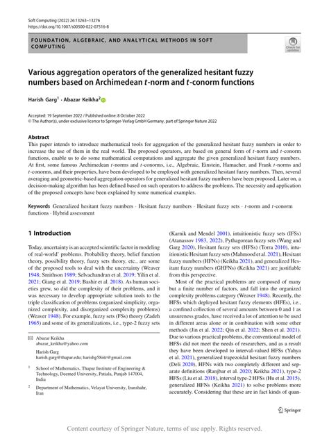 Various Aggregation Operators Of The Generalized Hesitant Fuzzy Numbers