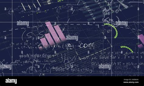 Image Of Statistical Data Processing And Mathematical Equations Against