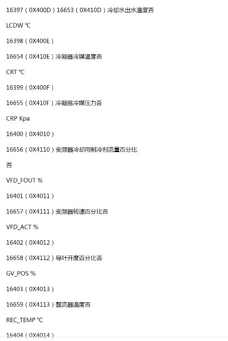 开利19xrv冷水机组modbus定义规范参数 山东宝鑫制冷工程有限公司：中央空调维修保养，螺杆制冷机组，离心制冷机组维修保养