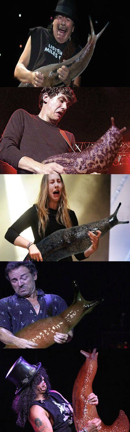 Guitar Solo Faces Make A Lot More Sense When Guitars Are Replaced With Giant Slugs Chzb