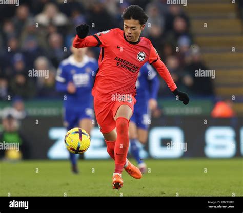Leicester England 21st January 2023 Kaoru Mitoma Of Brighton During