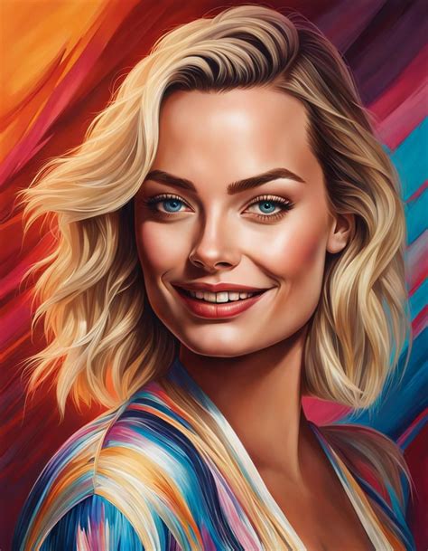 Margot Robbie Actress Portrait Ai Generated Artwork Nightcafe