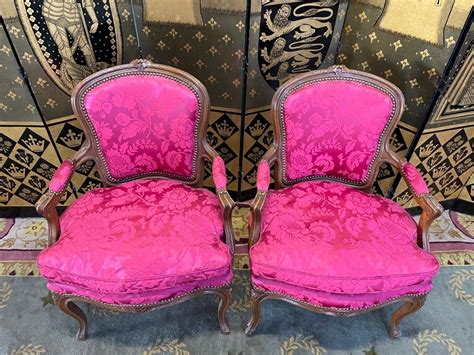 Proantic Paire De Fauteuils Cabriolets De Style Louis XV