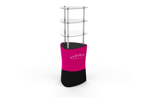 Triangular Display Rack Podium Tower With Graphic Stay Tooned Print