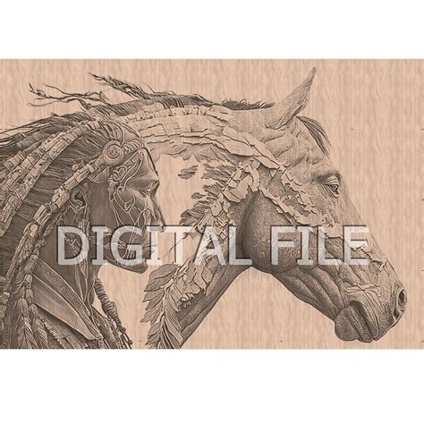 Laser Engraving Files Native American 3d Illusion Wood Engraving