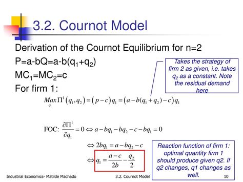 Ppt 32 Cournot Model Powerpoint Presentation Free Download Id