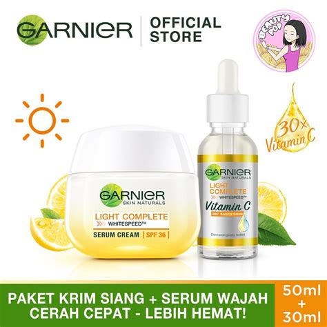 Jual Garnier Light Complete For Serum And Day Cream Shopee Indonesia