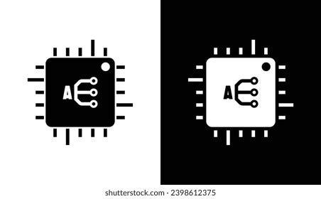 Artificial Intelligence Ai Processor Chip Vector Stock Vector Royalty Free