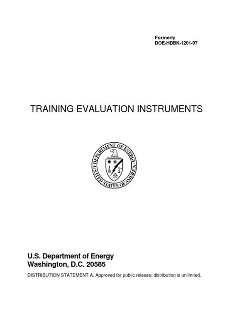 Training Evaluation Instruments Pdf Evaluation Course Evaluation