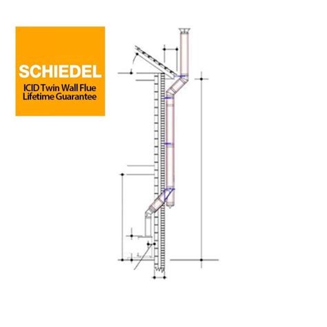 External House Twin Wall Chimney Flue System 5inch Black Schiedel Icid Stoves Man Ltd