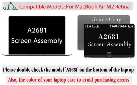 Gbole A2681 Screen Replacement For Macbook Air A2681 Emc