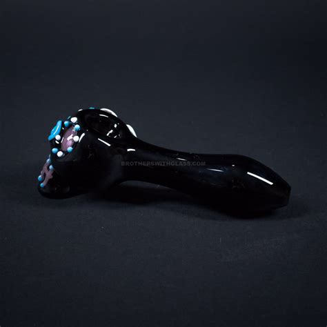 Chameleon Glass Bone Head Skull Hand Pipe Dia De Los Muertos For Sale