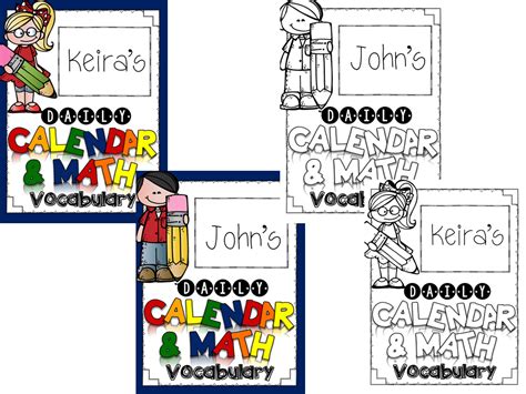 Daily Calendar And Math Vocabulary Fun In First
