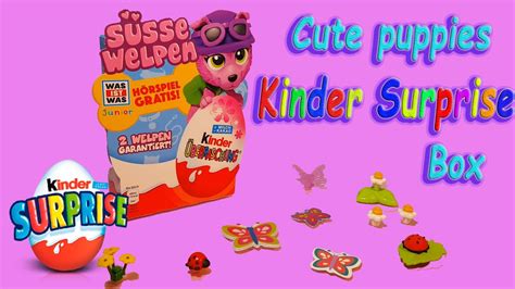 Cute Puppies Kinder Surprise Eggs Unboxing YouTube