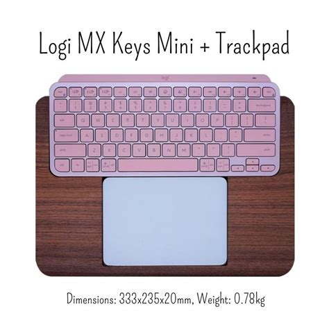 Handmade Dark Walnut Wooden Tray For Logitech Mx Keyboards