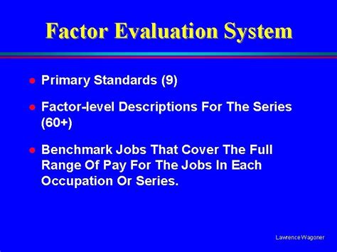 Job Evaluation Two Pointfactor Methods L Factor Evaluation