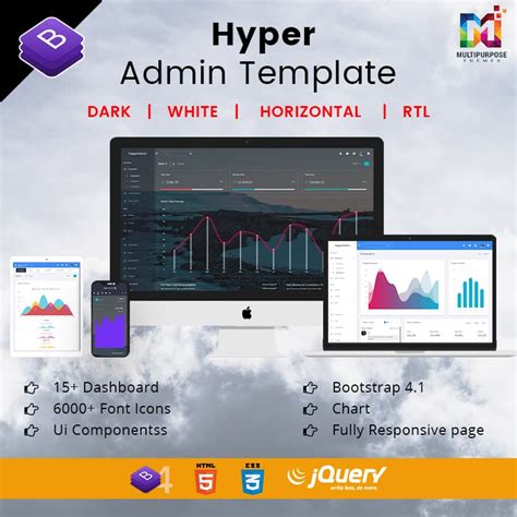 Hyper Responsive Admin Dashboard Template Admin Dashboard UI Kit