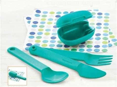 Set De Cubiertos Tupperware Con Portacubiertos Click 3 Pzas