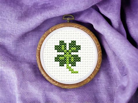 Clover Super Easy Cross Stitch Pattern Chart Instant Download Simple