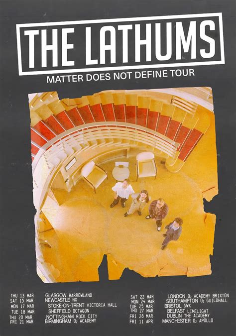 THE LATHUMS Matter Does Not Define UK Tour Poster
