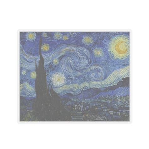 Starry Night Sticker Van Gogh Sticker Fine Art T Cool Stickers
