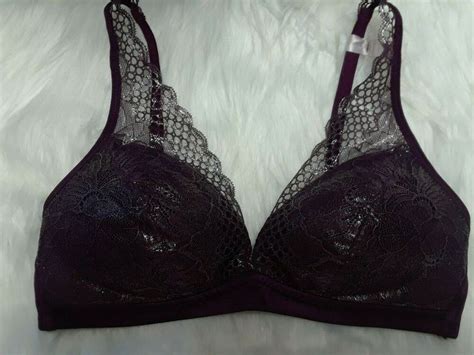 Ambrielle Full Coverage Wirefree Wireless Lace Bra Pickled Beet