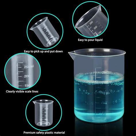 Plastic Graduated Cylinder Ml Transparent Measuring Cylinder Set Measuring Test Tube Flask